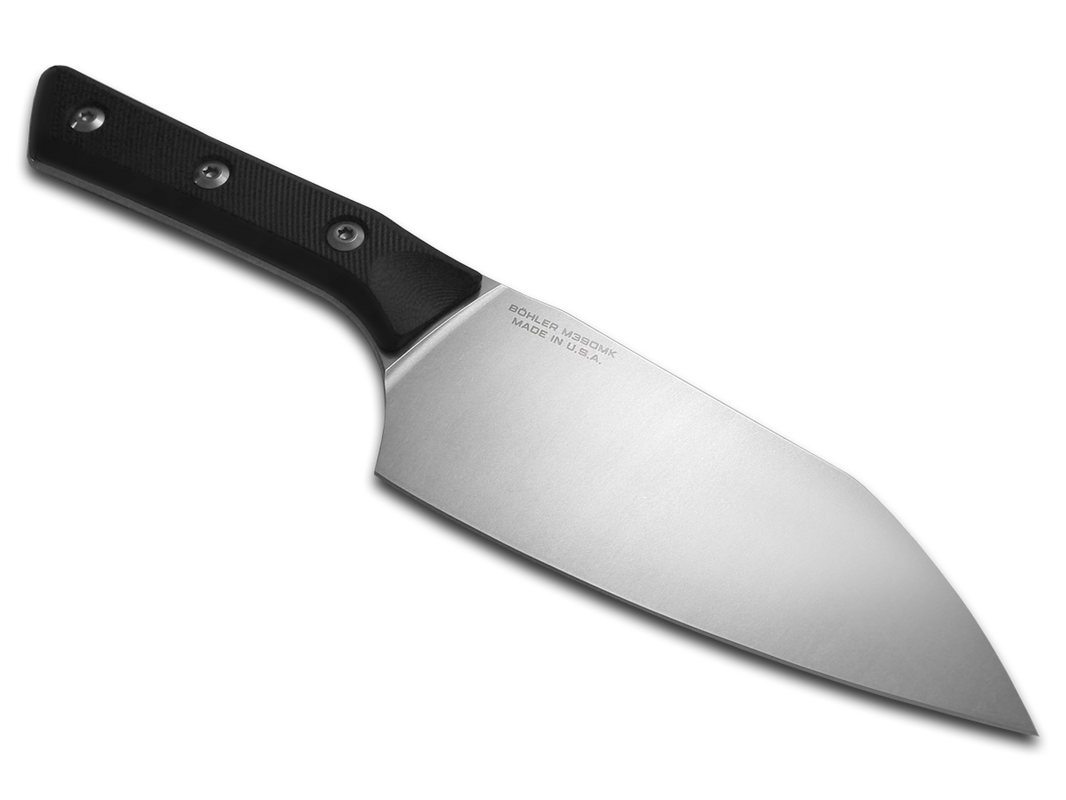 Microtech Large Santoku Kitchen Knife 3200-10CA Caribbean Blue G10 ...